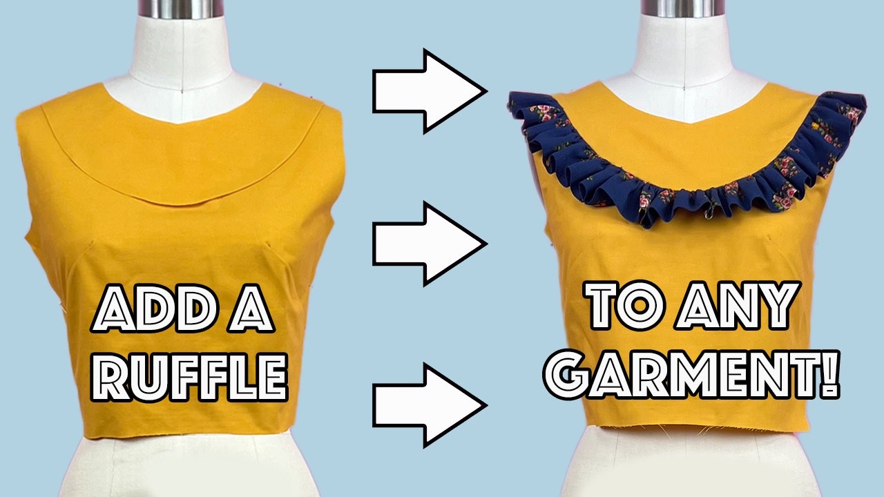How To Easily Add Ruffles To Any Sewing Pattern At The Seam And Sew ...