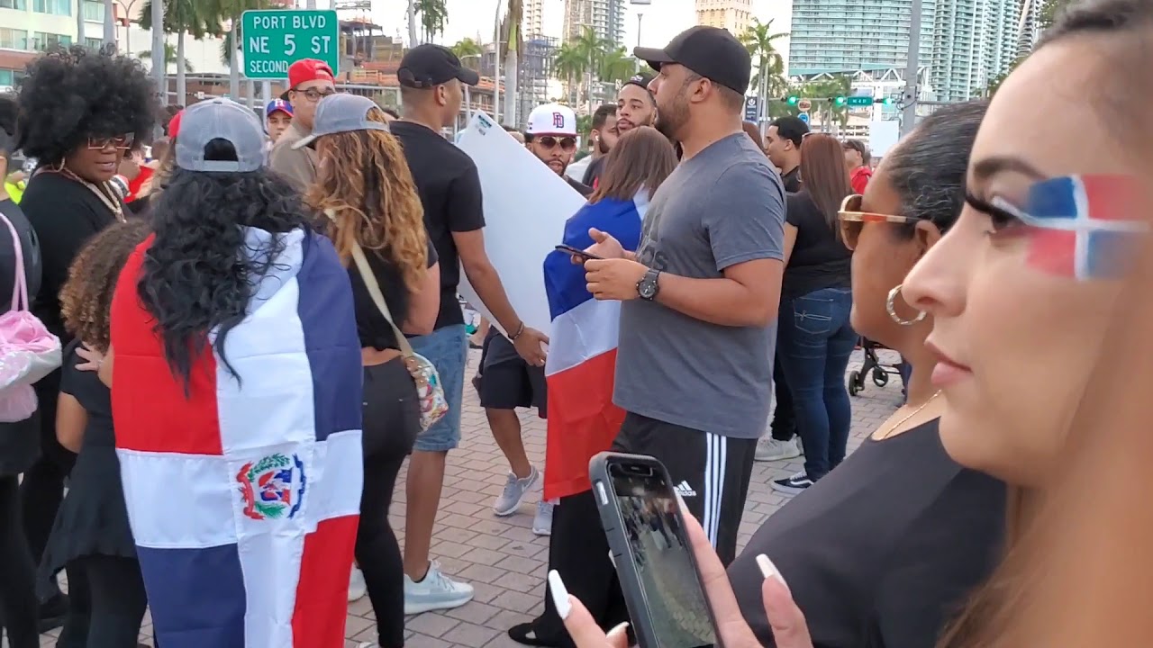 Dominican protest in Miami 2-23-20 - YouTube