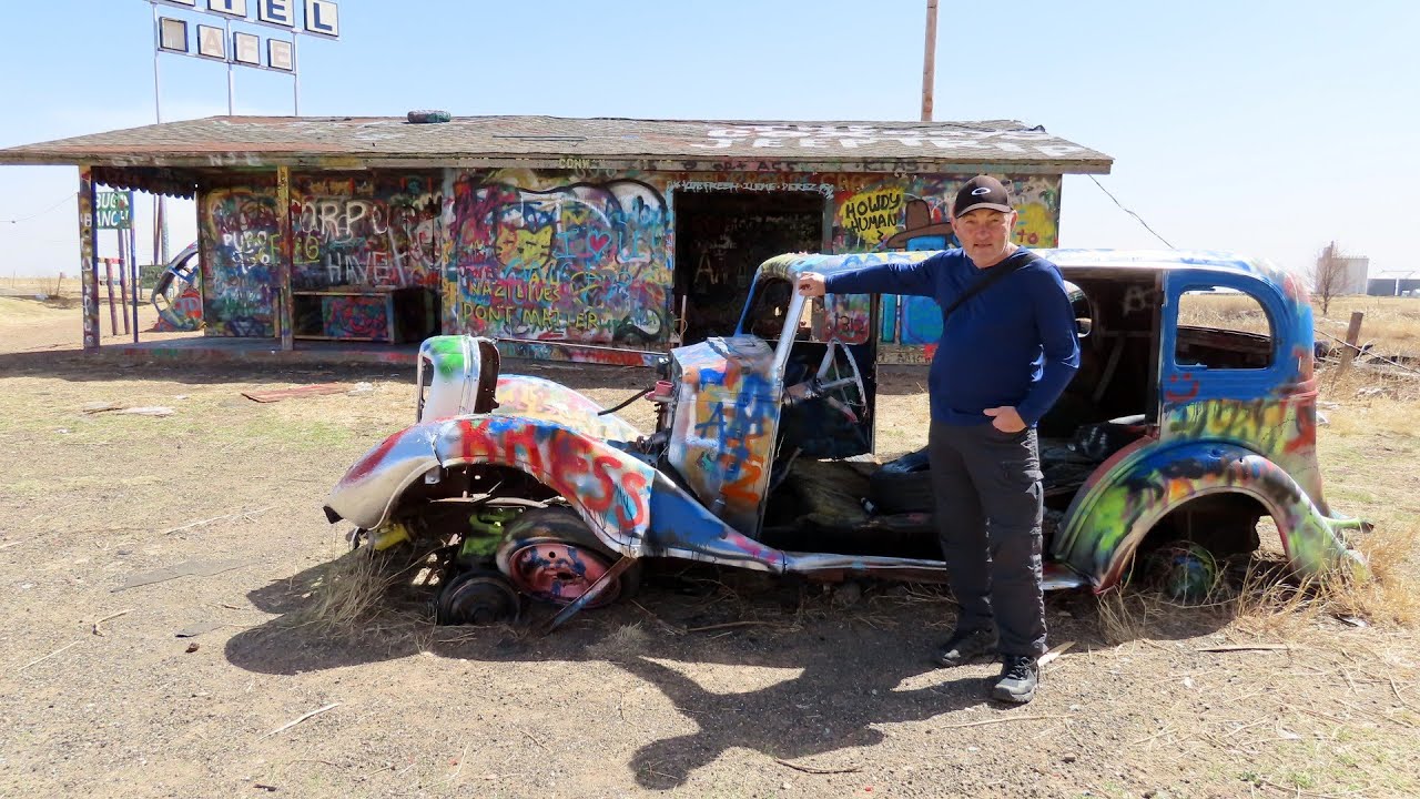 ROUTE 66 - USA - VW SLUG BUG RANCH - PANHANDLE - TEXAS - YouTube