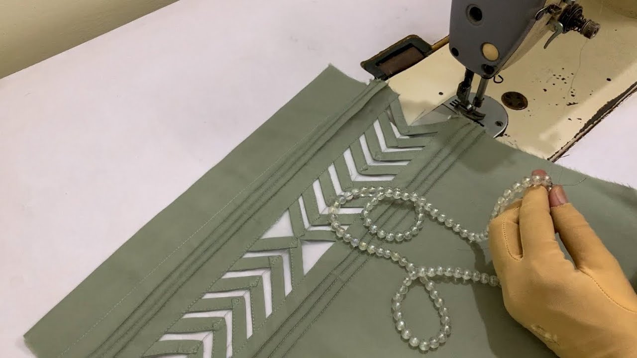 Unique Trouser Pant bottom for Ladies 👧 | Making Trouser bottom using ...