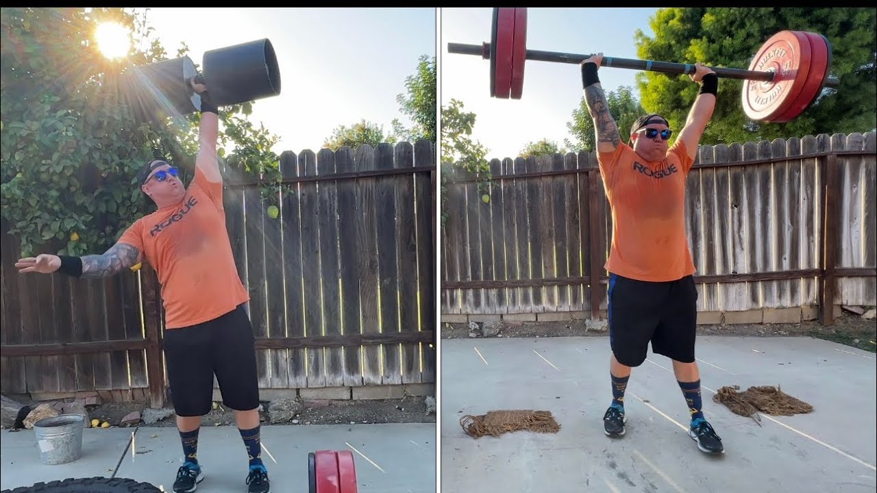 Strongman Overhead Press Medley + Full Training Session! - YouTube