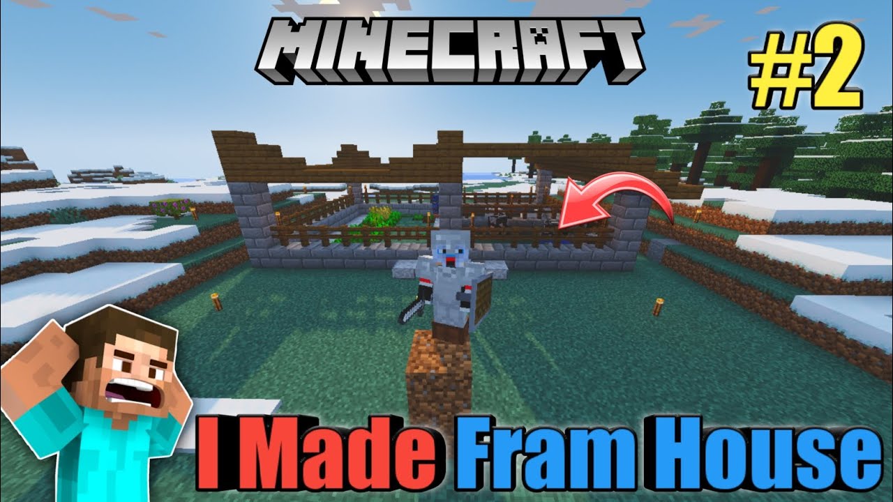 I made fram in our survival World #minecraft #uvesh - YouTube