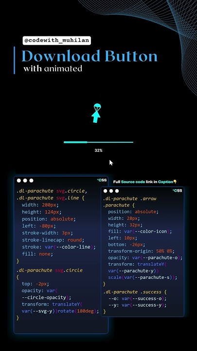 Animated Download Button #codewith_muhilan #css #coding #Button #animated - YouTube