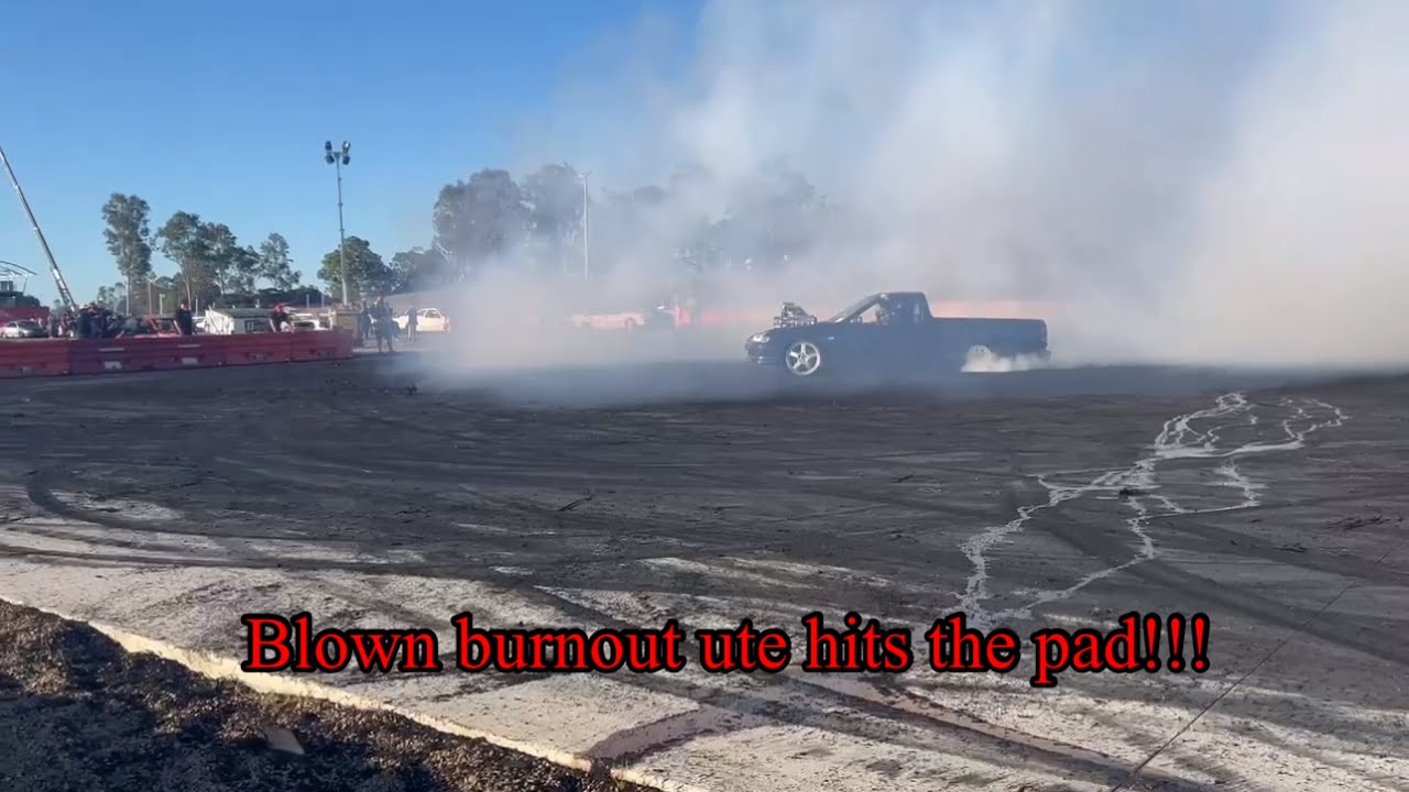Blown burnout ute hits the pad!!! - YouTube