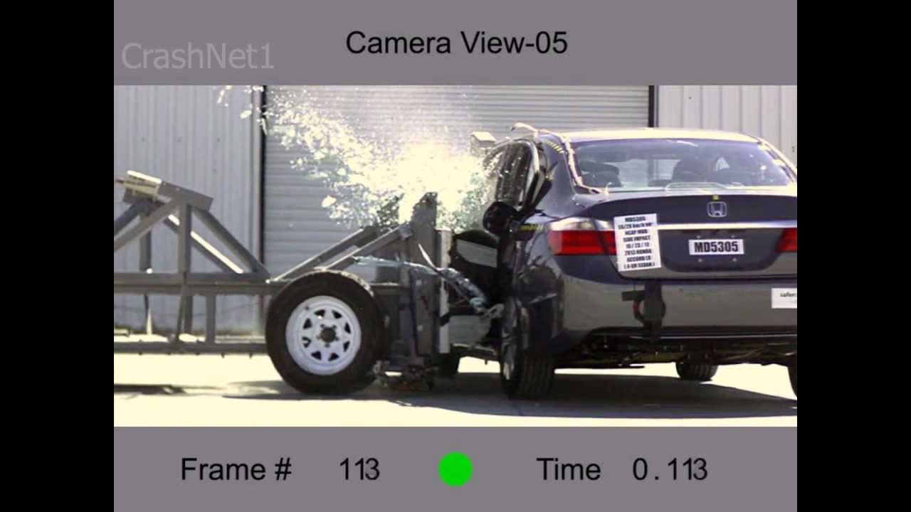 Honda Accord Sedan | 2013 | Side Crash Test | NHTSA | CrashNet1 - YouTube
