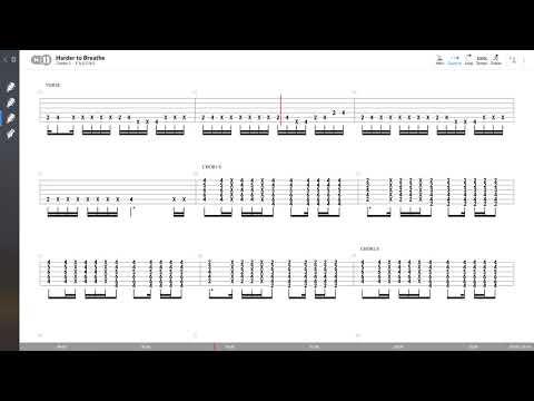 Maroon 5 - Harder To Breathe (RYTHM GUITAR TAB PLAY ALONG) - YouTube