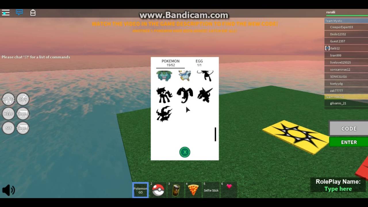 Roblox Pokemon Go (code) - YouTube