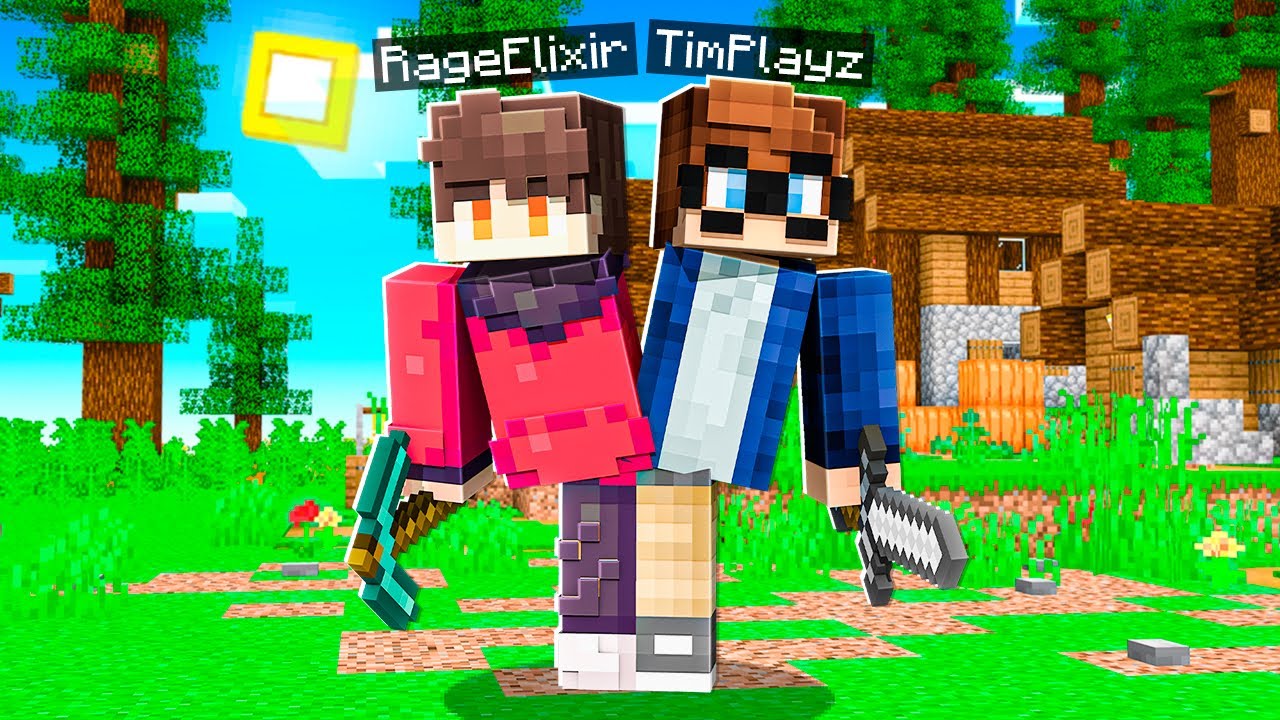 Minecraft, But 2 People Control One Player.. - YouTube