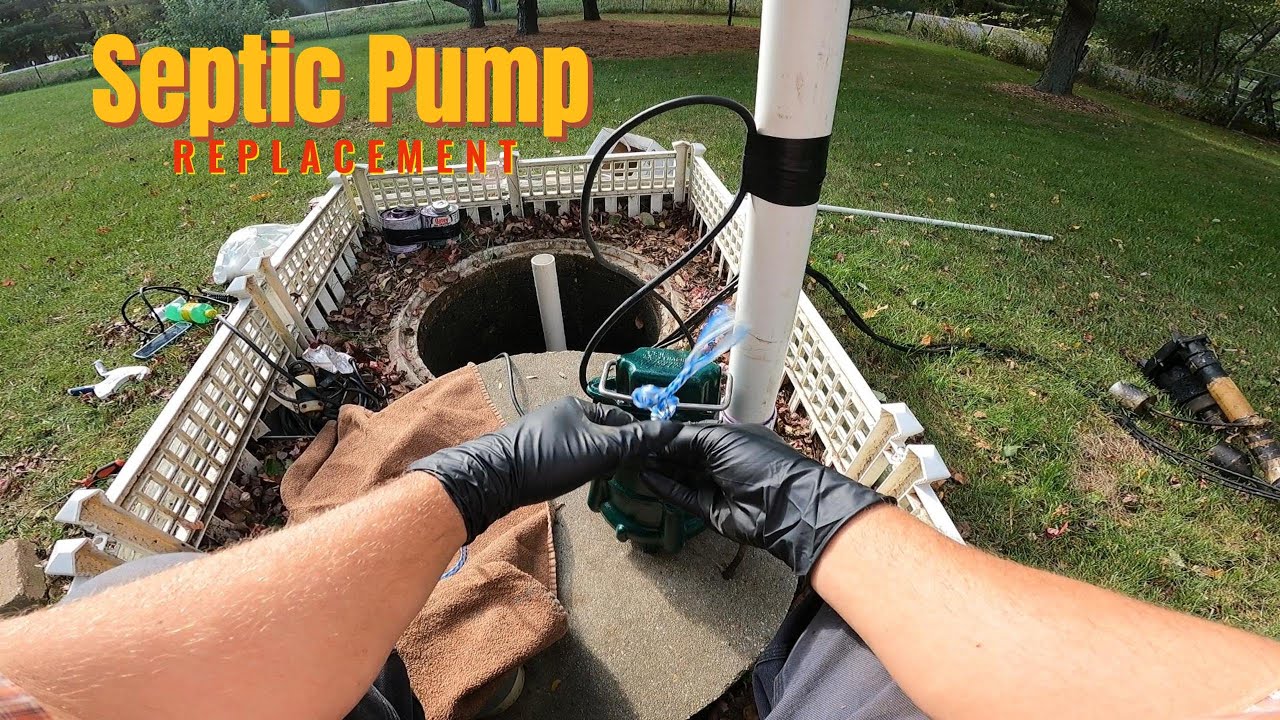 Effluent Pump Septic Pump And Floats Replacement - YouTube