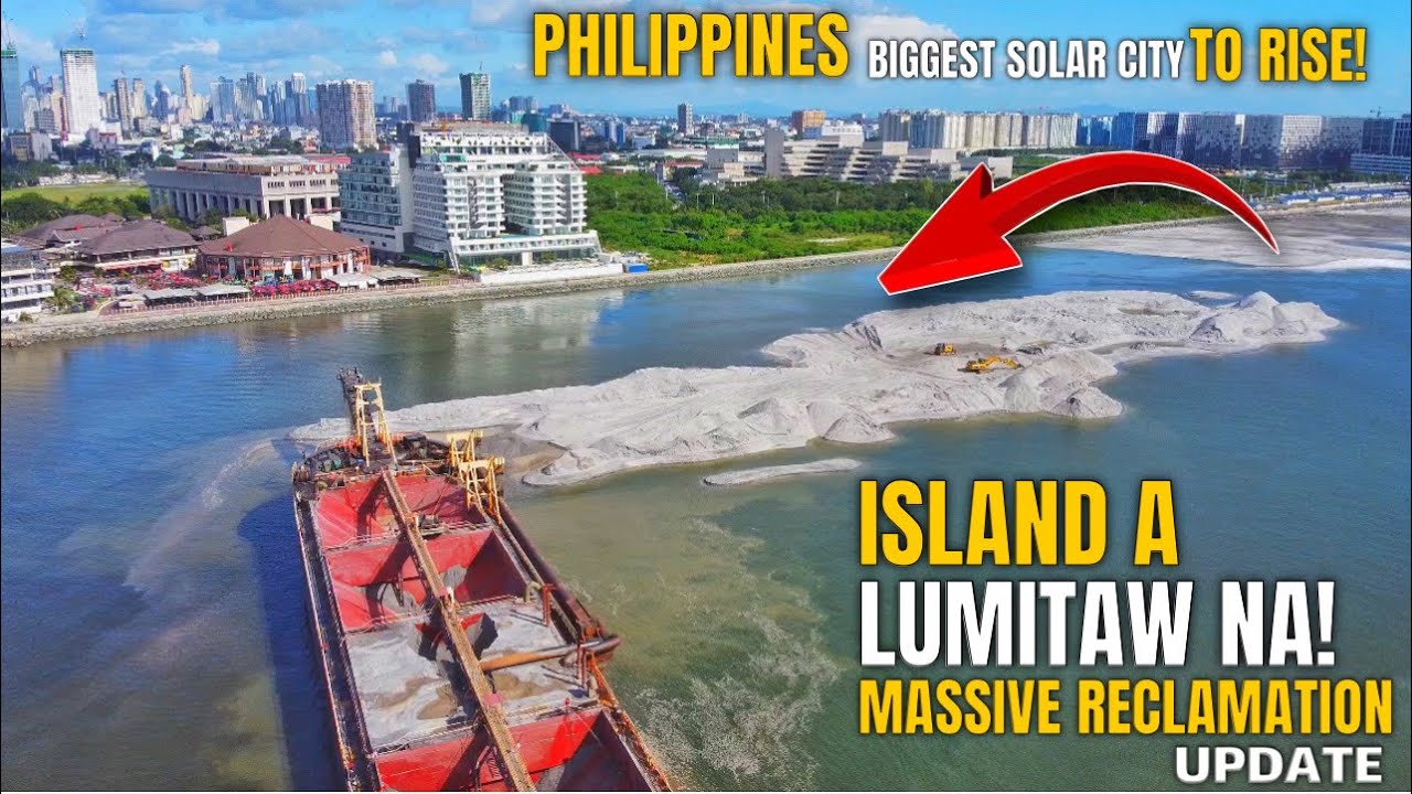 Manila Bay Reclamation Update ISLAND A Litaw na Litaw Na! - YouTube