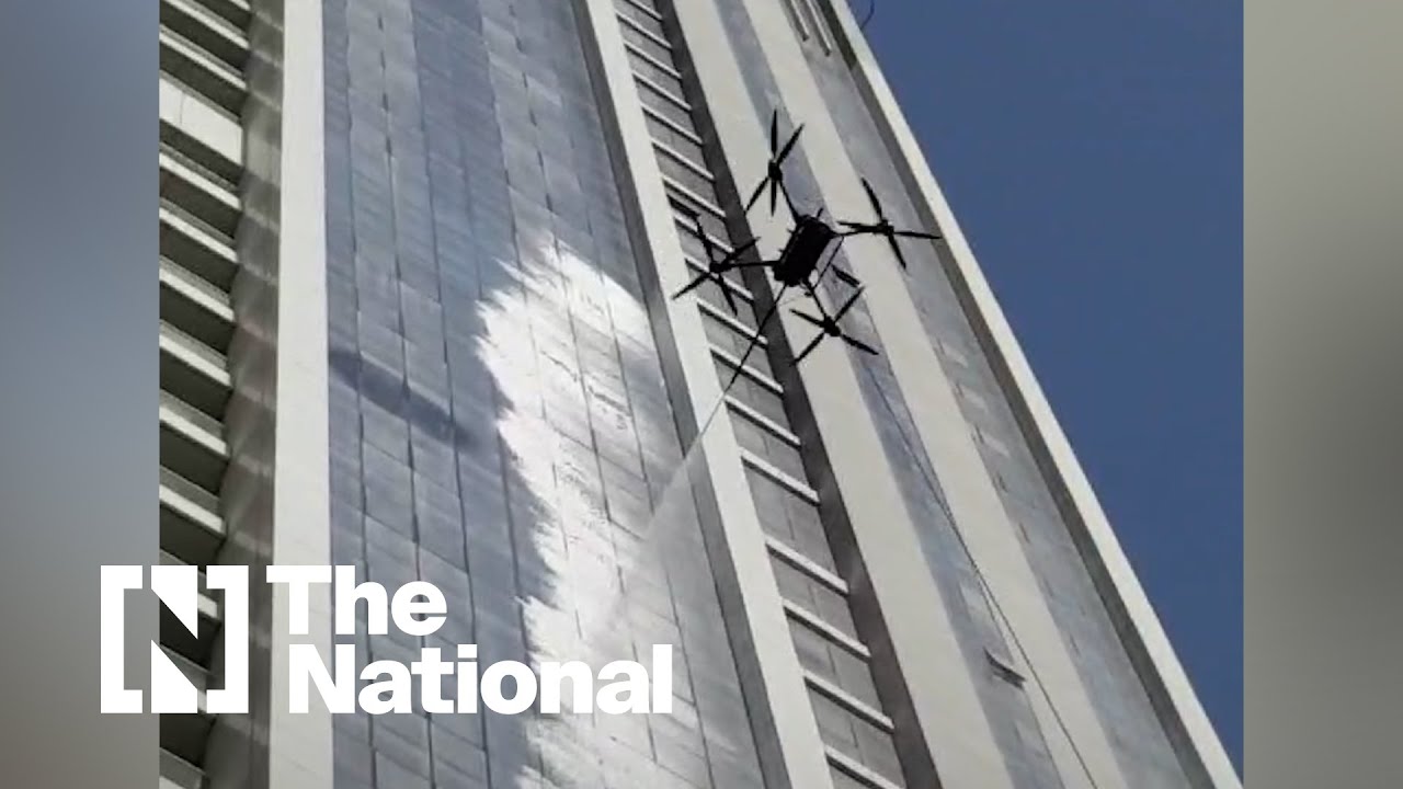 Sharjah to use firefighting drones for high-rise buildings - YouTube