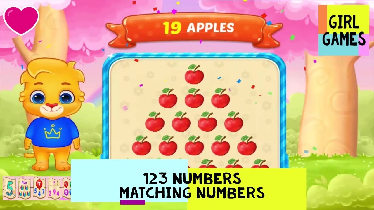123 Numbers Game Matching Numbers 1 to 20 - Count Numbers for Kids ...
