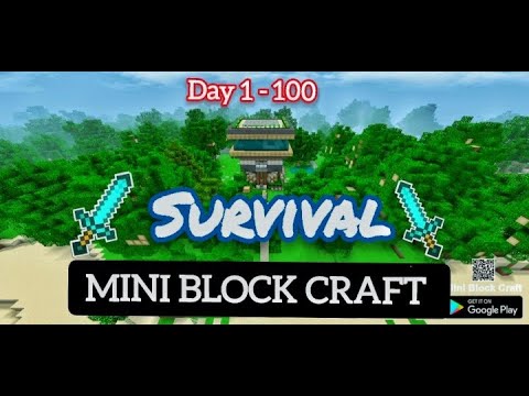 Survival Day 1-100 Mini block craft - YouTube