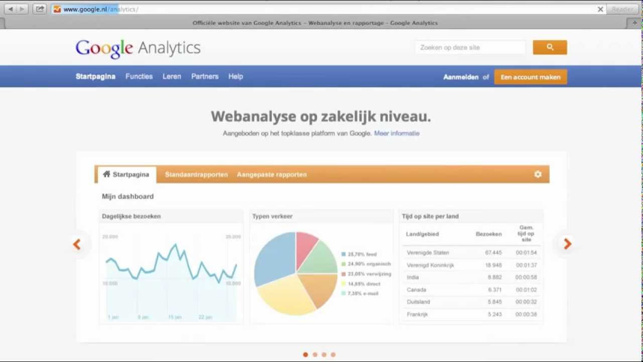 Google Analytics / Google Webmaster tools instellen - YouTube