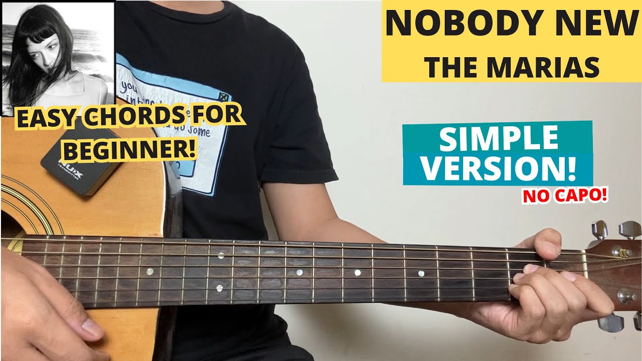 Nobody New - The Marias (Guitar Tutorial) Easy Chords For Beginner! No ...