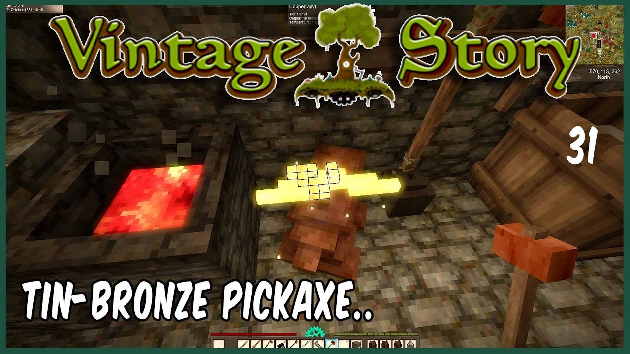 Vintage Story - Tin-Bronze Pickaxe Time E31 - Crafting | Survival ...