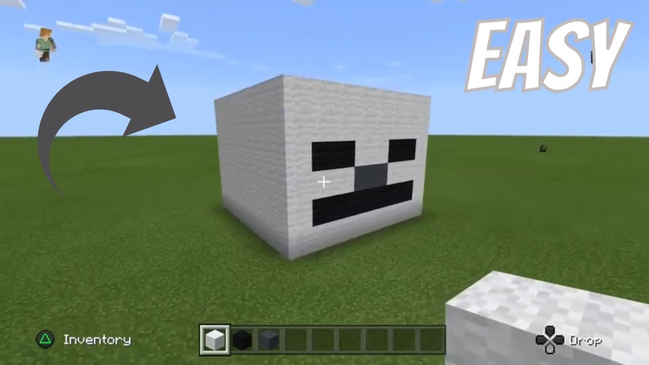 Minecraft: How To Build a Skeleton Head 2020 - YouTube