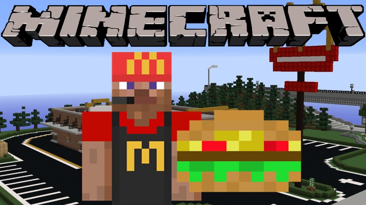 Minecraft | WORKING AT McDONALD'S!! | Map/Mod - YouTube