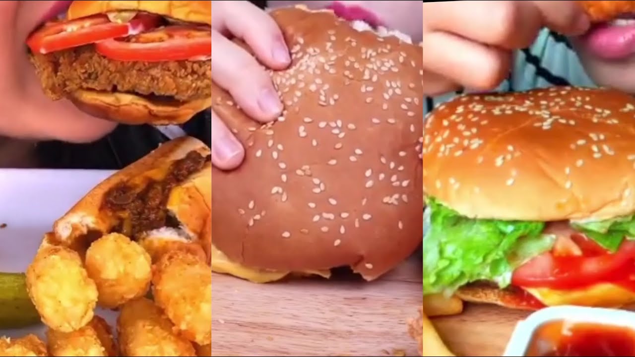 BEST BURGER ASMR COMPILATIONS | ASMR MUKBANG | ASMR EATING | FOOD ...