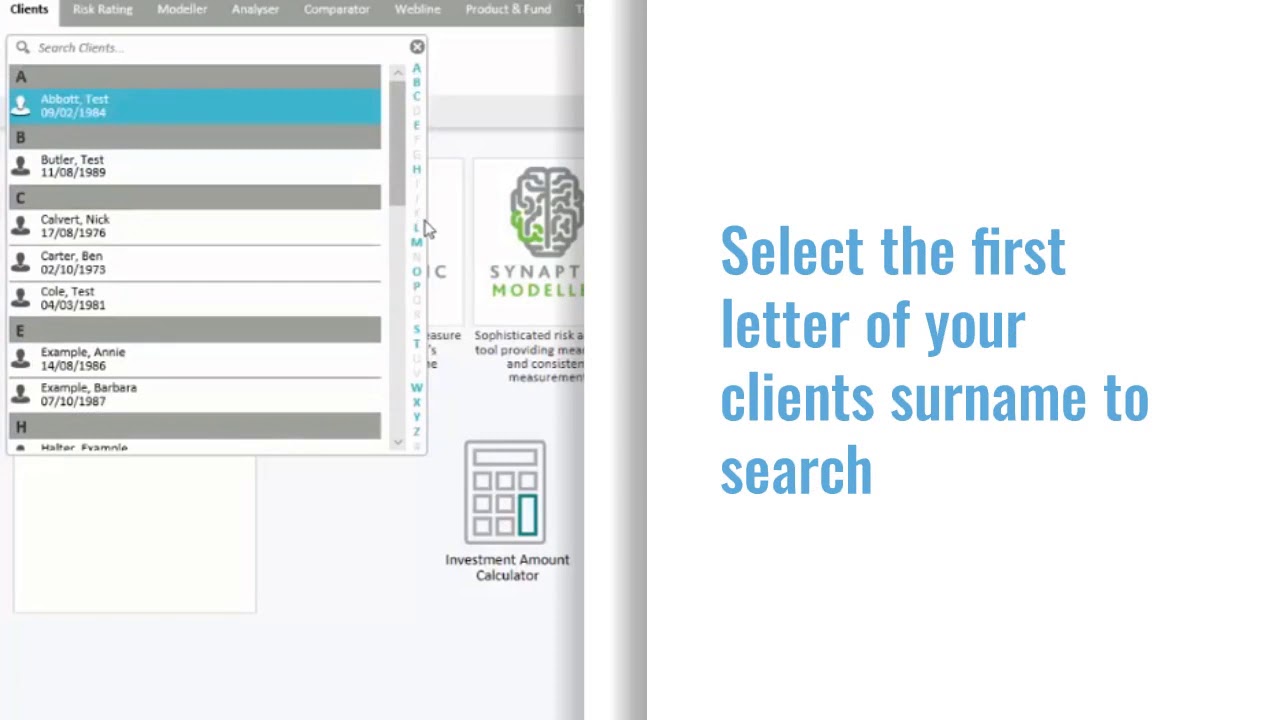 Improved Client search - Synaptic Suite - YouTube