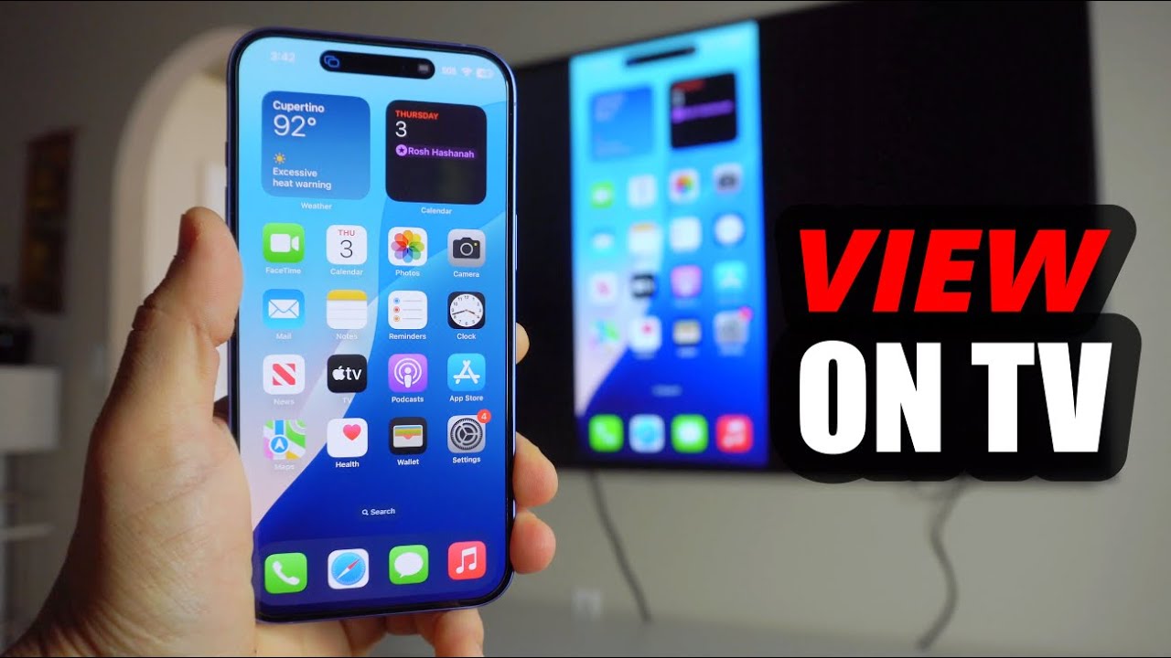 How to Connect & VIEW iPhone 16 to TV or Monitor Wirelessly - YouTube
