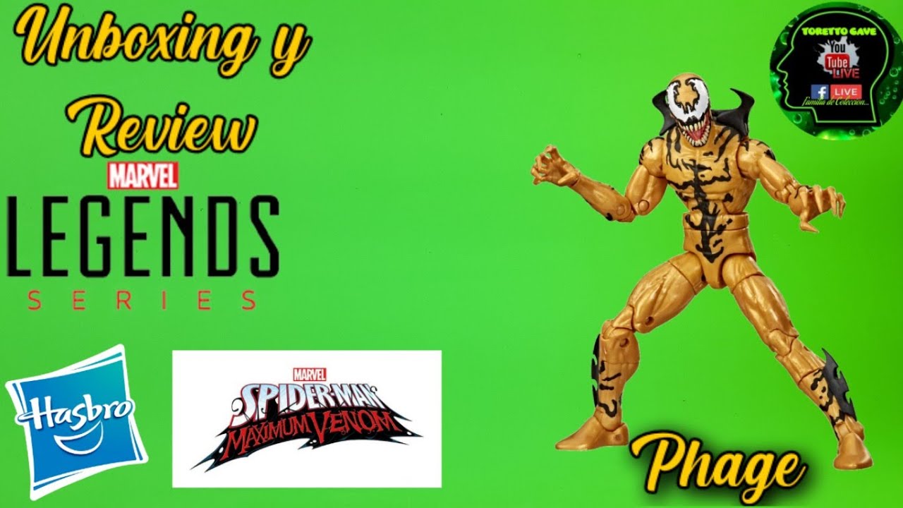 PHAGE MARVEL LEGENDS HASBRO WAVE VENOMPOOL VENOM MAXIMUM VENOM unboxing ...