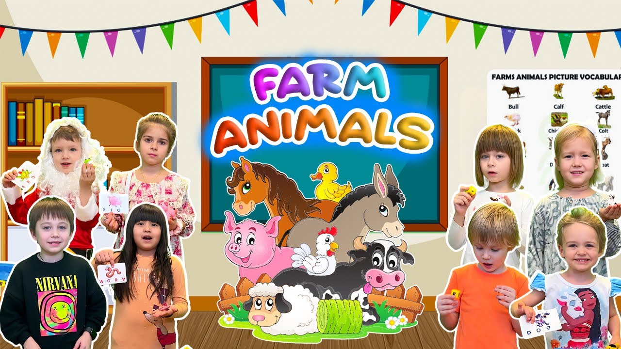 Farm Animals with Magic Flute Montessori KIDS. Acting Group Lessons ...