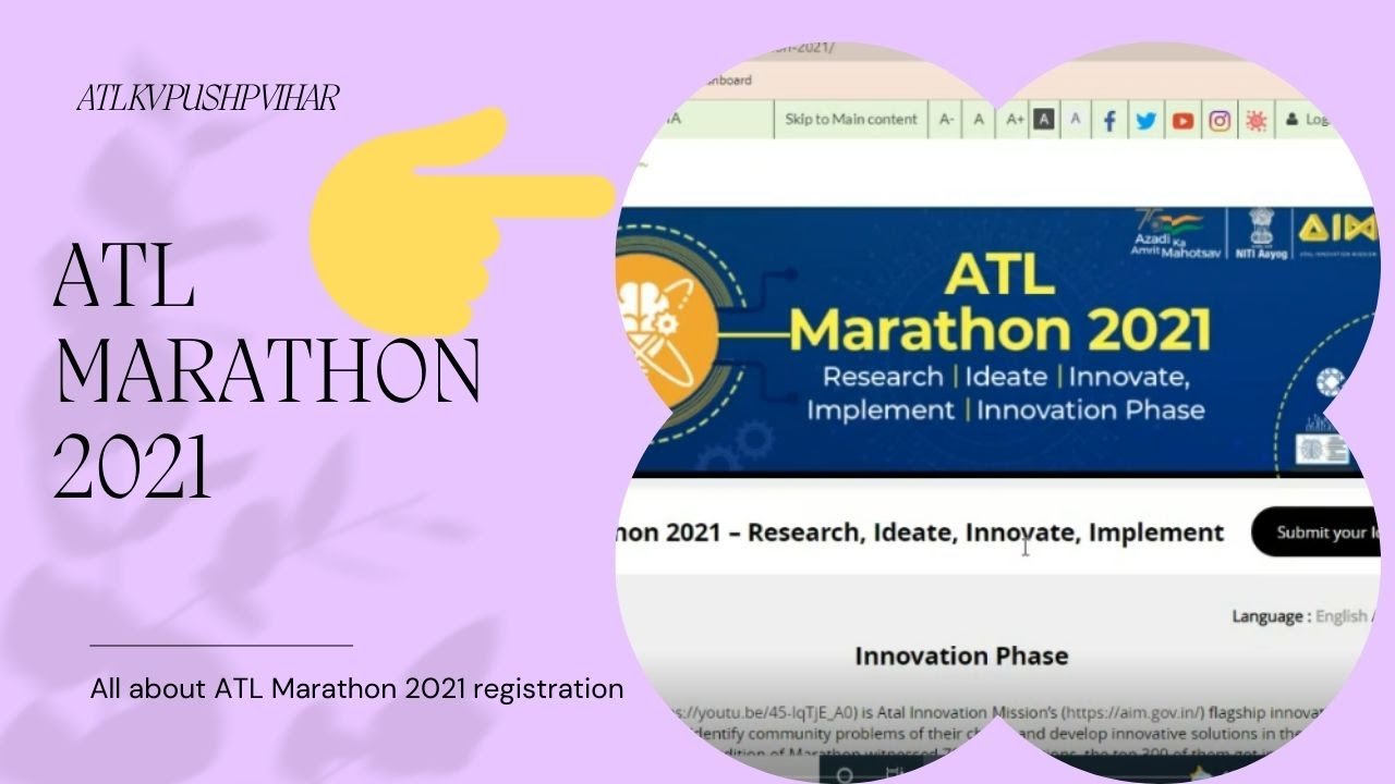 ATL Marathon 2021all about this competetion under ATAL INNOVATION ...