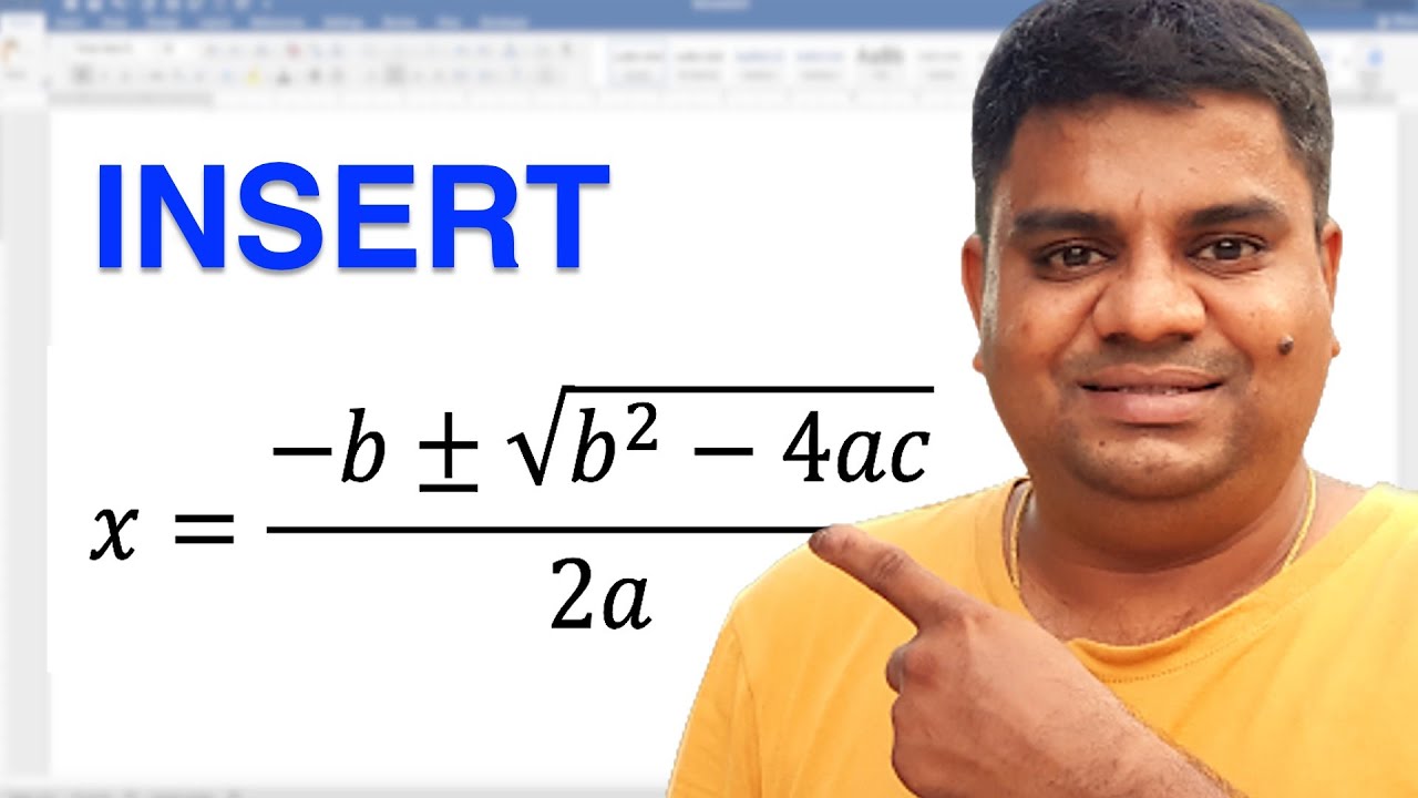 How To Insert Quadratic Equation In Word YouTube how-to-insert-quadratic-equation-in-word-youtube