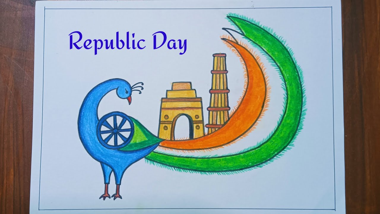 Republic Day Drawing / Republic Day Poster Drawing / How to Draw ...