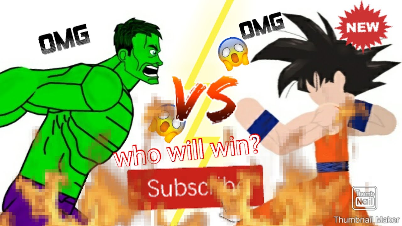 Hulk vs goku! (With only punch effects and also read description) - YouTube