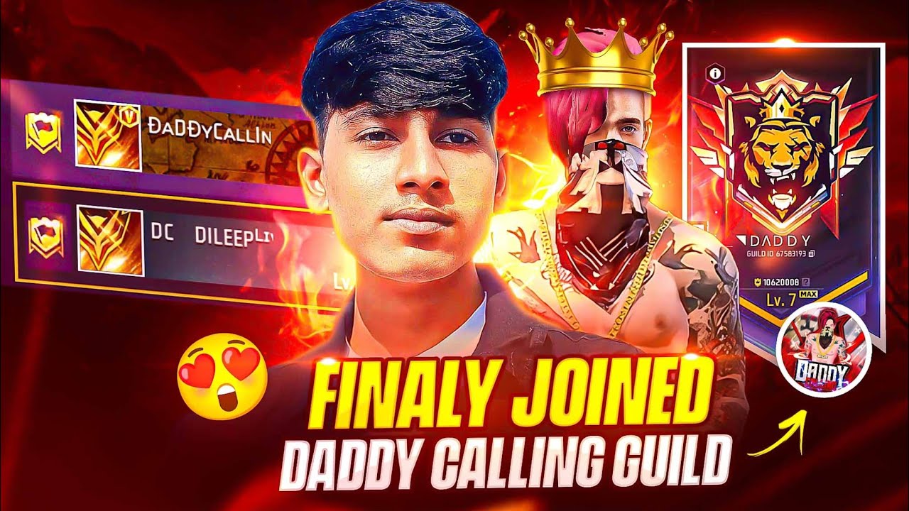 Finally Joined Daddy Guild 😍 @daddycalling_ff Daddy Calling Bhaiyya ...