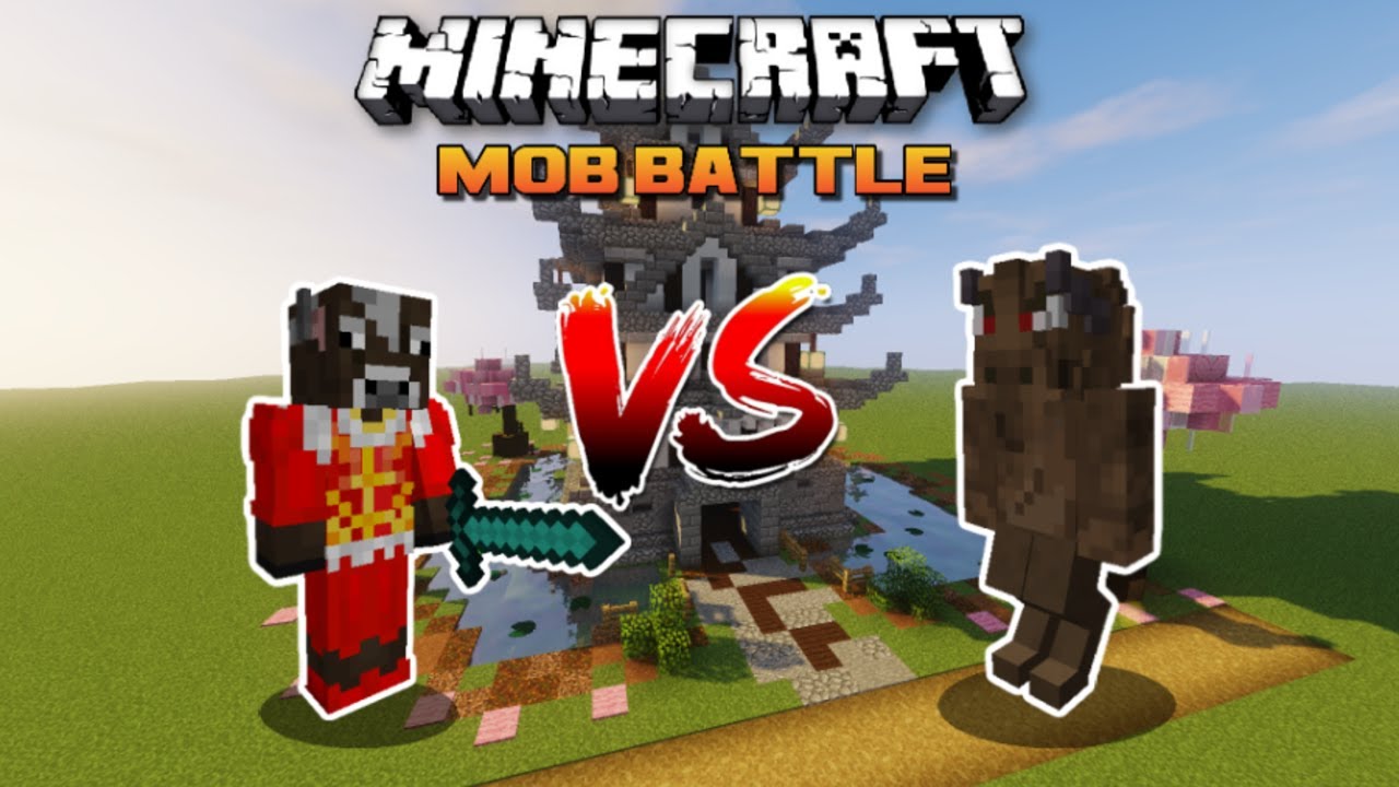 MINECRAFT OX VS MINOTAUR (MOB BATTLES) - YouTube