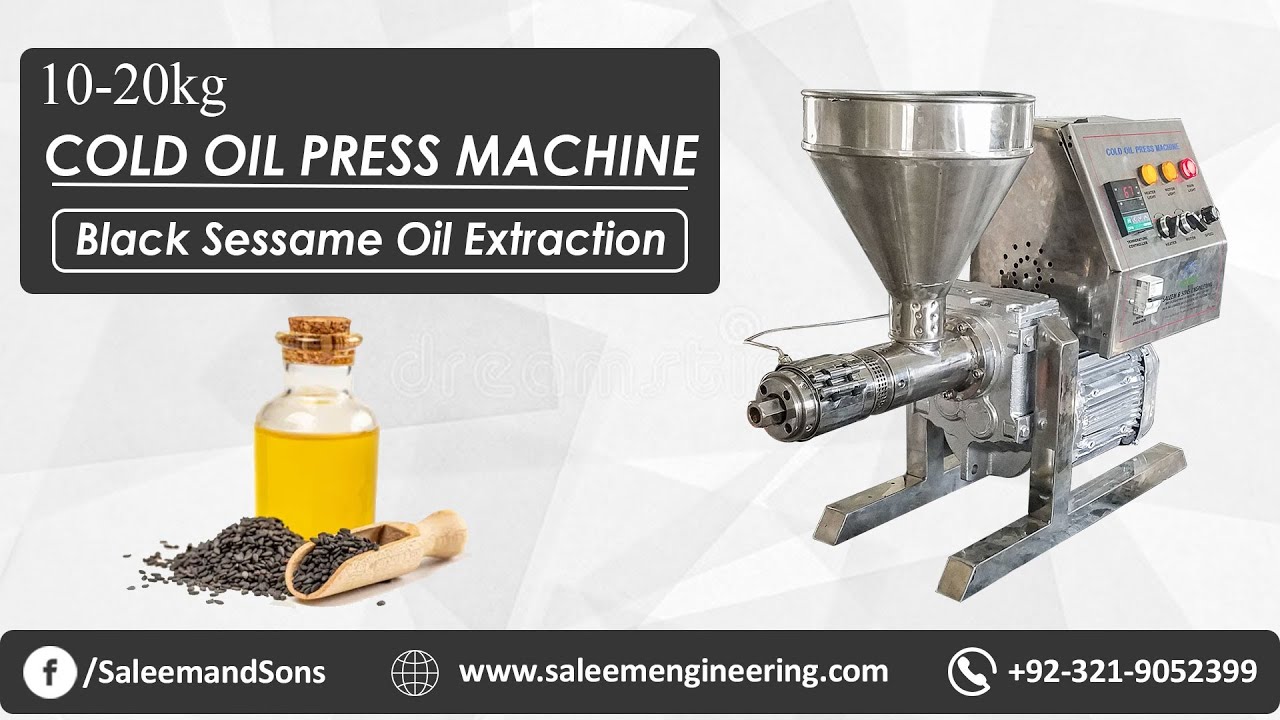 Black Sesame Oil Extraction Machine | Cold Oil Press Machine - YouTube