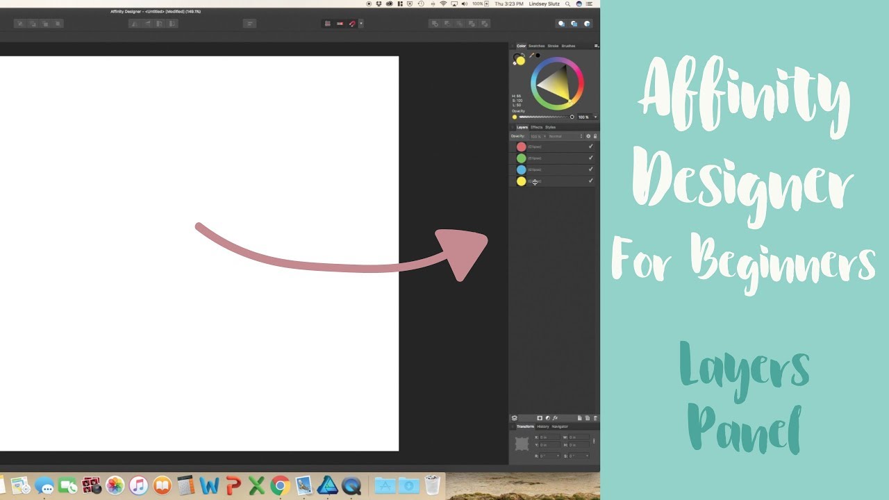 Affinity Designer for Beginners - Learning The Tools - Part 4 - YouTube