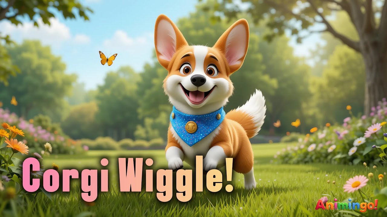 🐶 Cute Corgi Song for Kids | Puppy Dance & Nursery Rhyme | Corgi Wiggle ...