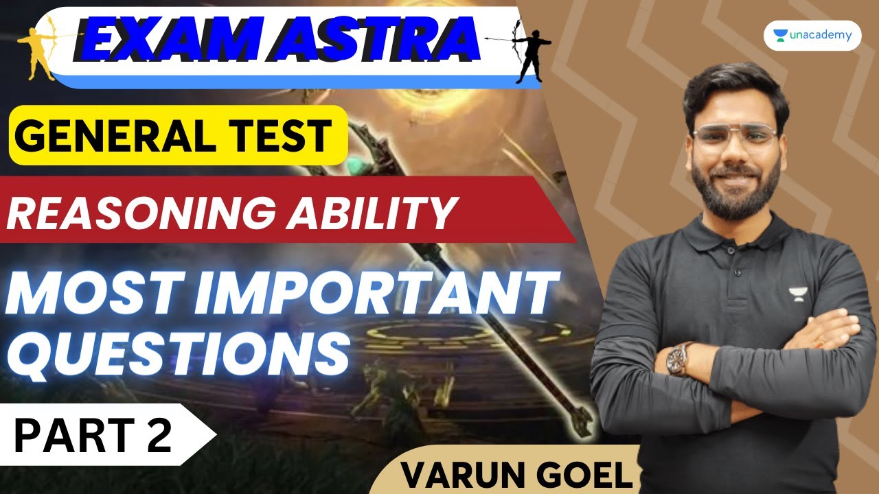 General Test | Reasoning Ability Most Important Questions | Part - 2 ...
