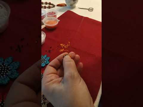Ayçiçeği Küpe Nasıl Yapılır? 4 Huichol Tekniği