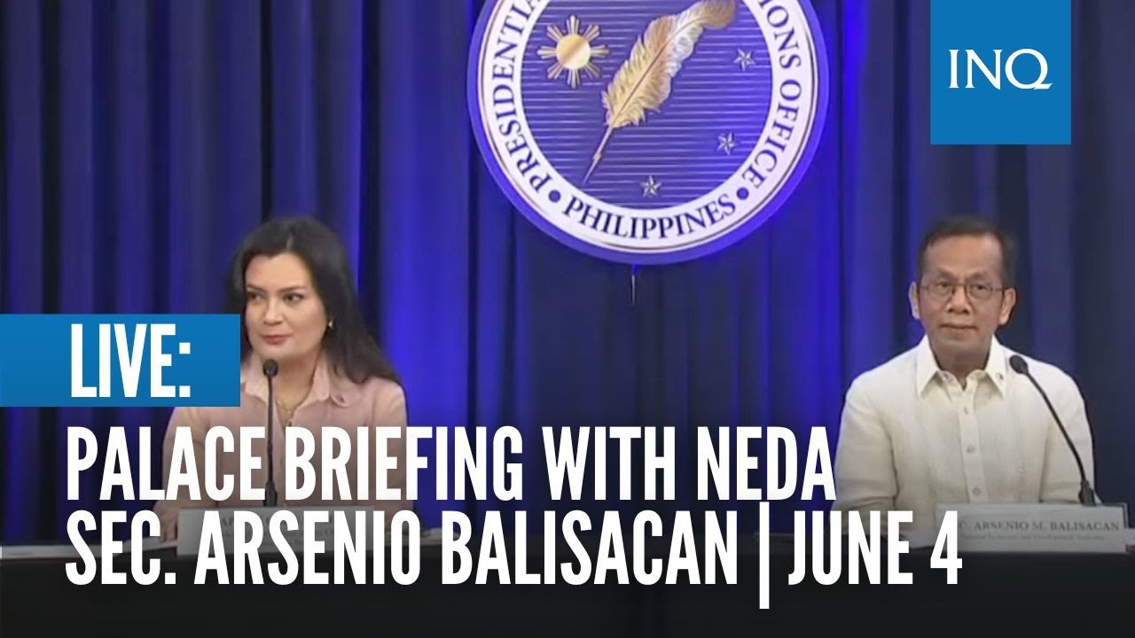 LIVE: Palace briefing with Neda Sec. Arsenio Balisacan | June 4 - YouTube