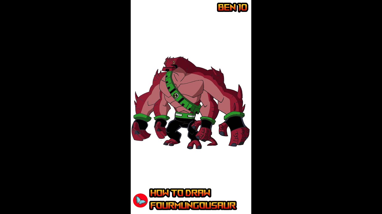 How To Draw Fourmungousaur From Ben 10 short - YouTube