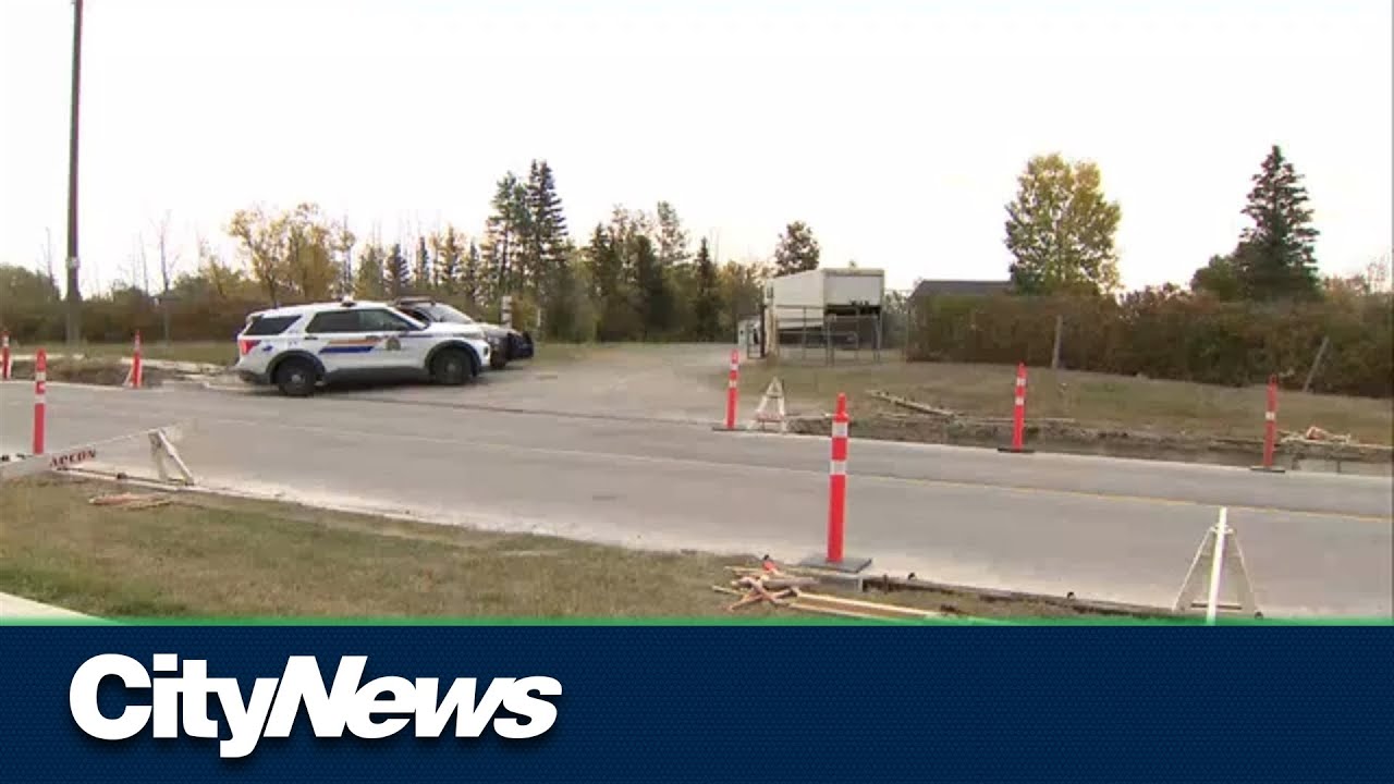 Police search property just north of Calgary - YouTube