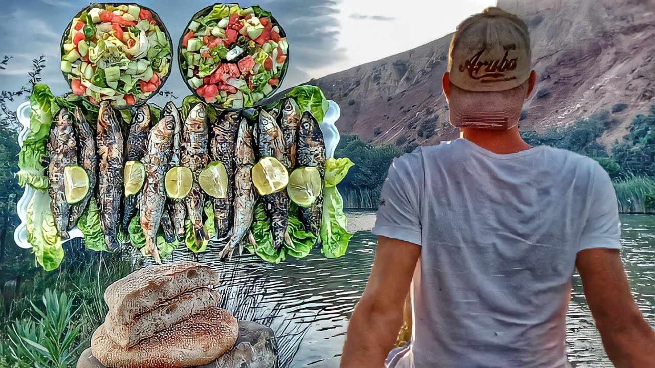 Sardines grilled on fire in nature - YouTube