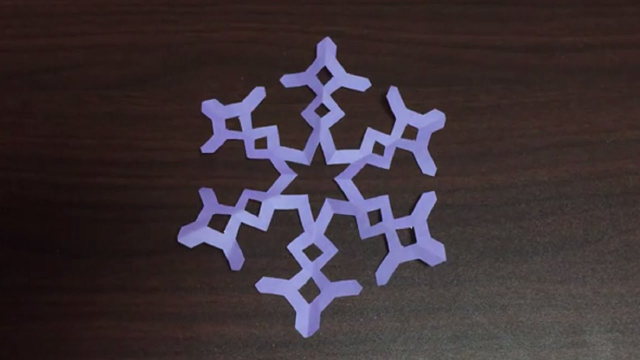 雪の結晶3 折り紙 snow crystal origami - YouTube