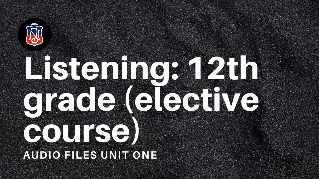 Worksheet 2, Unit One (12th grade, elective course) - YouTube