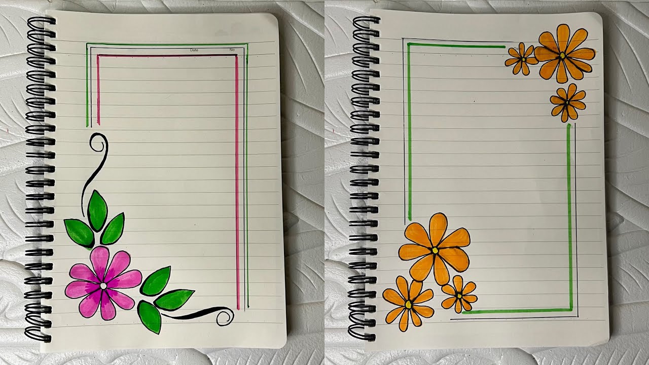 Flower Border Designs🌺/Project Work Designs/A4 Sheet/Assignment Front ...