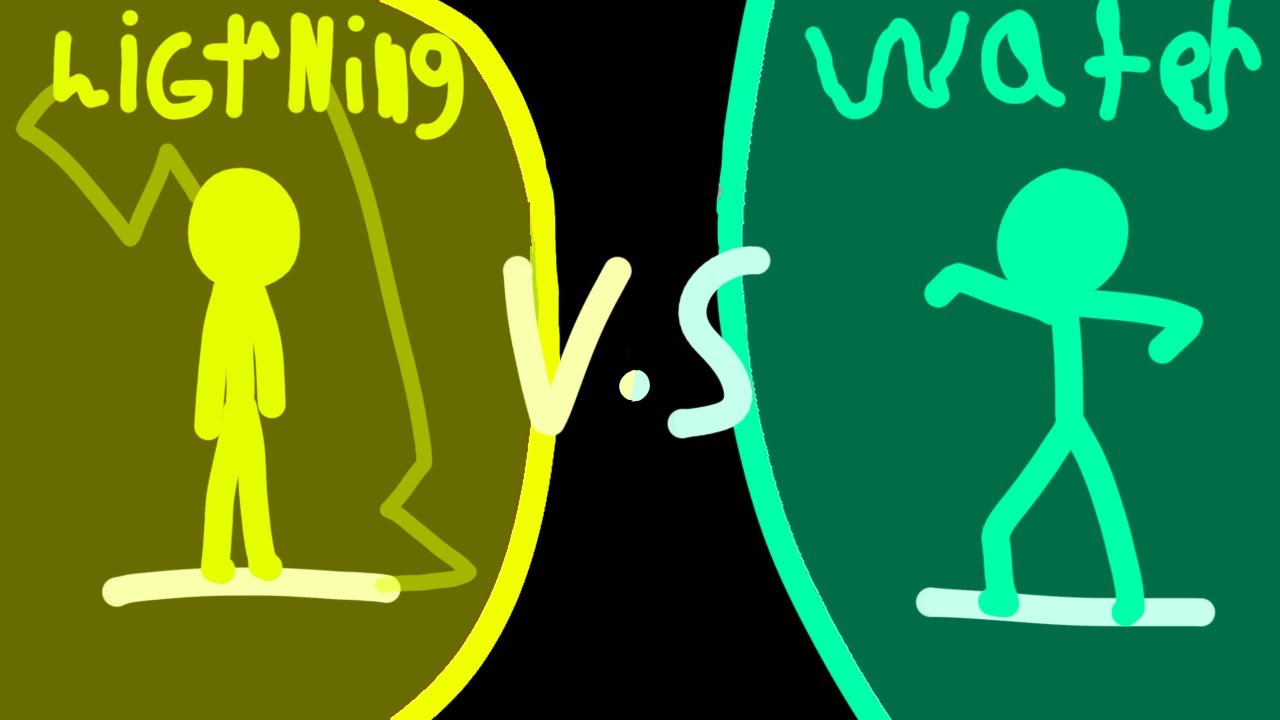 Thunder V.S Water (Stick Fights) - YouTube