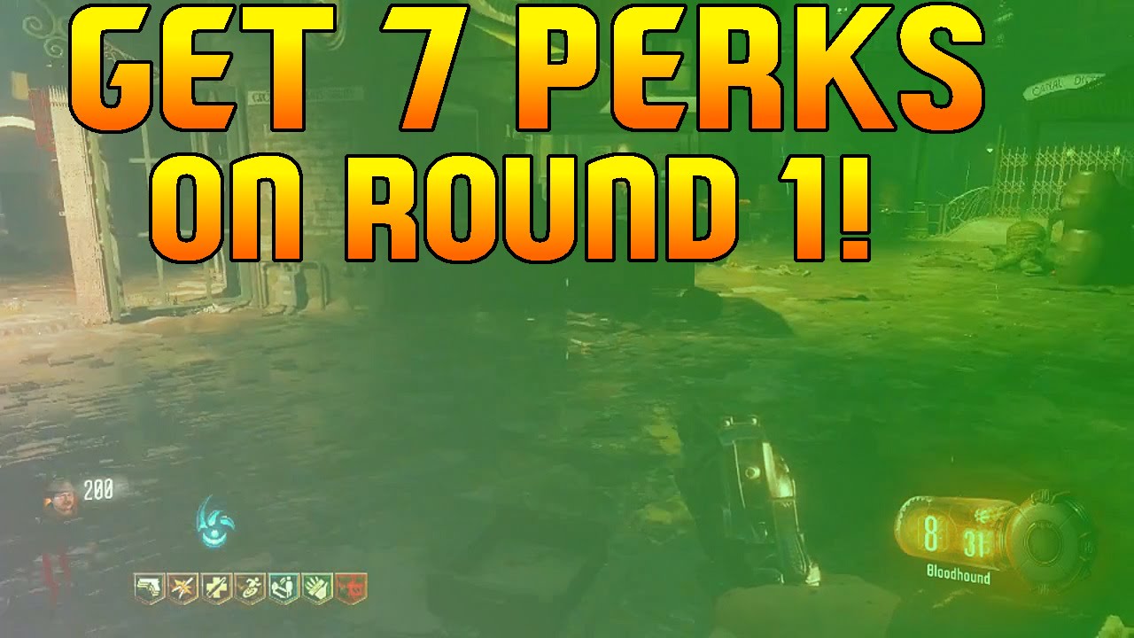 BO3 Zombies - How to Get ALL 7 Perks On Round 1! - YouTube