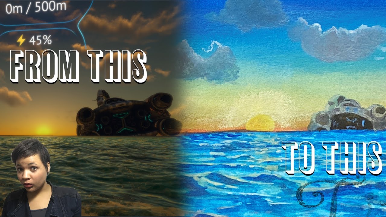 Subnautica Painting | Twitch Stream Art - YouTube