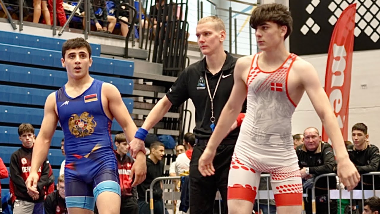 U15 Abdul Salam Dadaev (DEN) vs Hayk Poghosyan (ARM) 68kg. Greco-roman ...