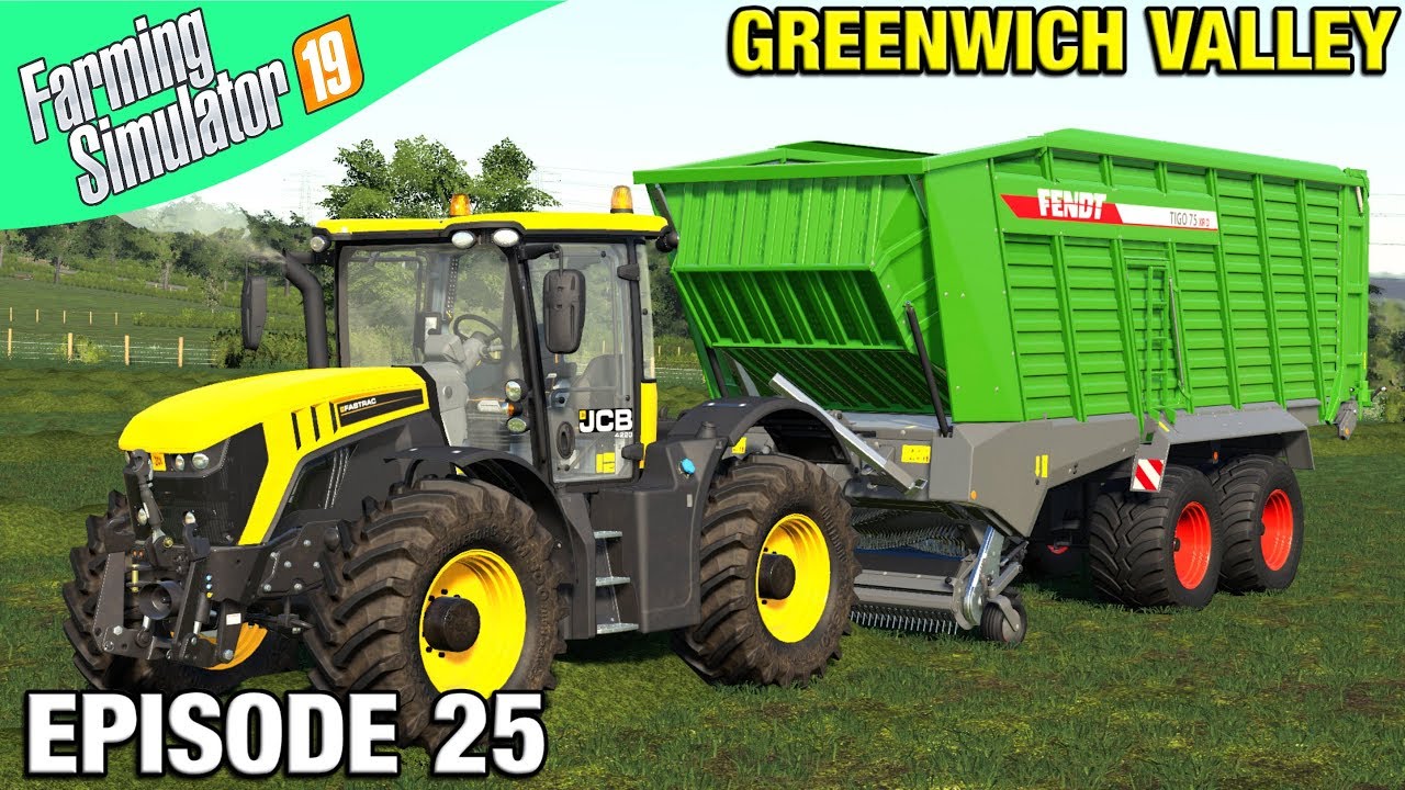 PICKING UP GRASS FOR SILAGE Farming Simulator 19 Timelapse - Greenwich ...